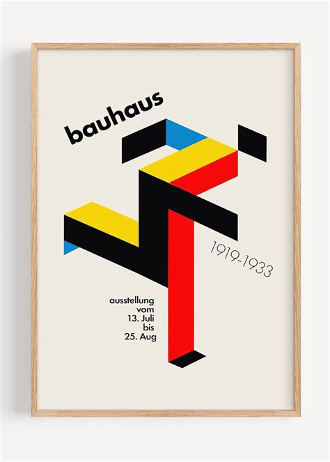 Bauhaus 19191933 Poster Primary Colours And Geometric Print Peardrop