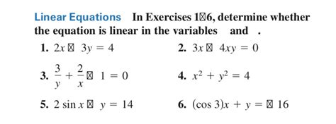 Solved Linear Equations In Exercises 16 Determine Chegg Com
