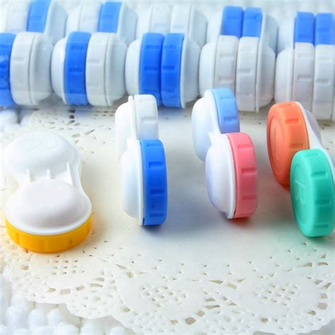 Badu Bg Партида от 10 бр Калъф за цветни контактни лещи L R Калъф за контактни лещи за очи