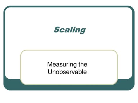 PPT Constructed Scales Measuring The Unobservable PowerPoint Presentation ID 9121152