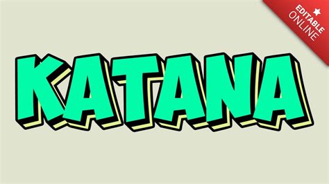 Katana Funny Green Skate Text Effect Generator