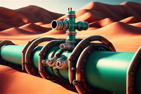 Premium Ai Image Closeup Of Gas Pipeline With Visible Flow Of Natural Gas
