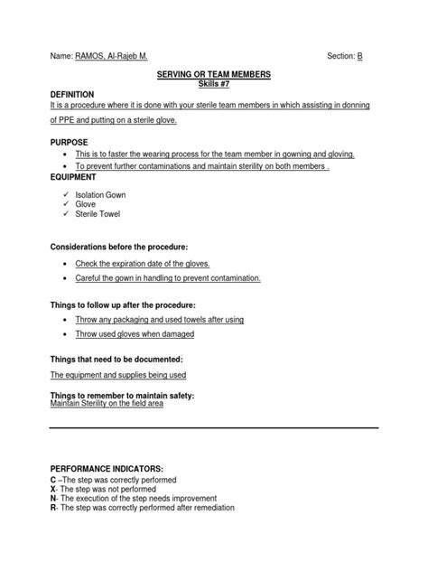 Assisted Gowning And Gloving Pdf