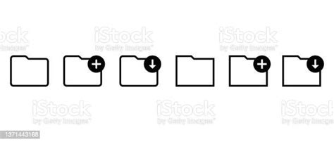 폴더 데이터 벡터 아이콘 집합입니다 라인 문서 디렉터리 기호 0명에 대한 스톡 벡터 아트 및 기타 이미지 0명 개념 데스크탑 컴퓨터 Istock