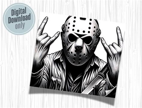 Jason Voorhees Tumbler Wrap Friday The 13th Fan Art 20oz Digital