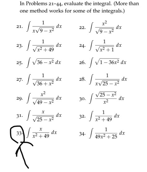 Solved In Problems 21 44 Evaluate The Integral More Than