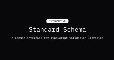 standard schema