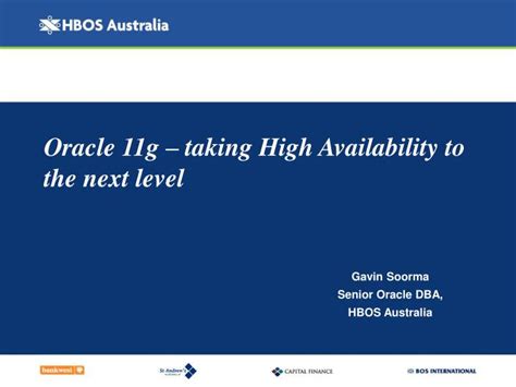 Ppt Oracle 11g Taking High Availability To The Next Level Powerpoint Presentation Id267137
