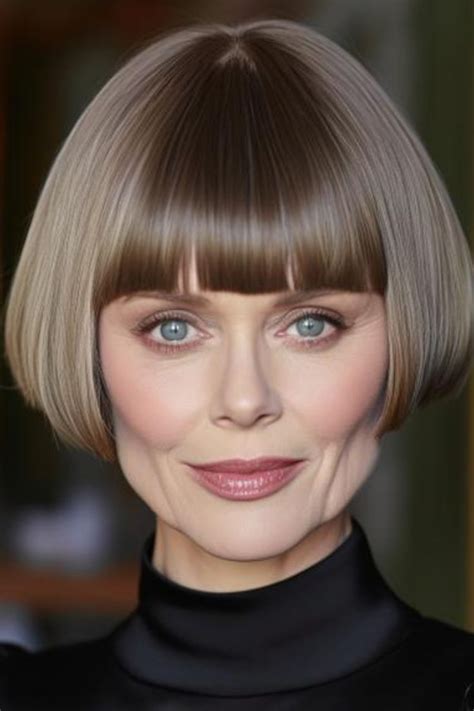 35 Flattering Hairstyles For Women Over 60 With Bangs Modern Short