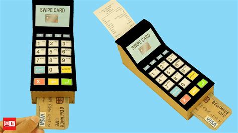 How To Make Atm Swipe Machine Using Cardboard Youtube