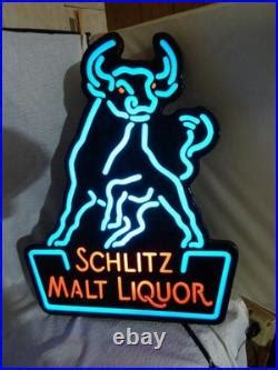 Vintage Schlitz Malt Liquor Neo Neon Sign New Vintage Neon Sign