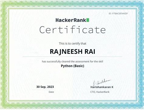 Rajneesh Rai On Linkedin Hackerrank Python Coding