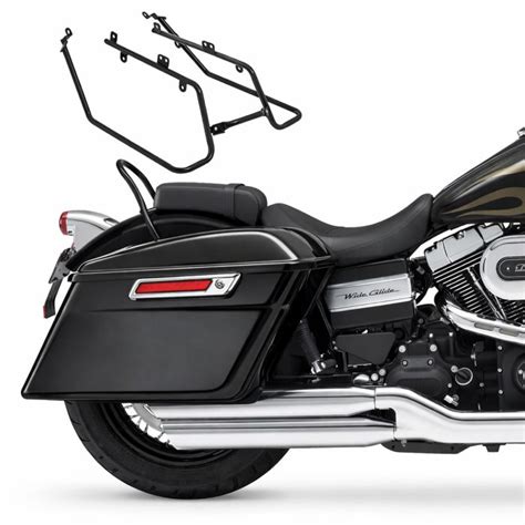 Set Hard Saddlebags Conversion Brackets Fit For Harley Davidson Dyna