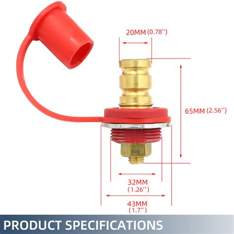 Dc 프리미엄 원격 배터리 전원 키트 250a 12v 배터리 충전기 포스트 38 인치 스터드 정션 포스트 커넥터 터미널 자동차 패널 전기 장비