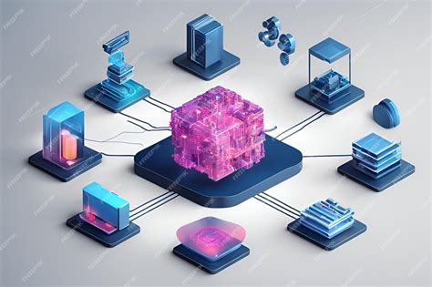 Illustration Of A Machine Learning Process Featuring Artificial Intelligence Deep Data Mining