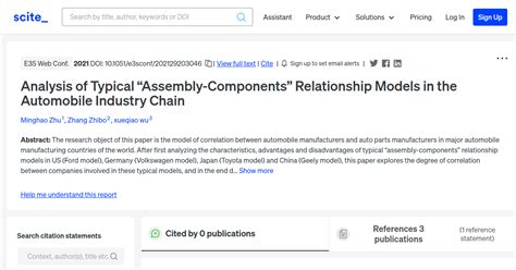 Analysis Of Typical “assembly Components” Relationship Models In The