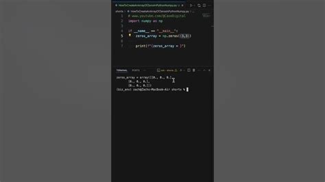 How To Create An Array Of Zeros In Python Numpy Youtube