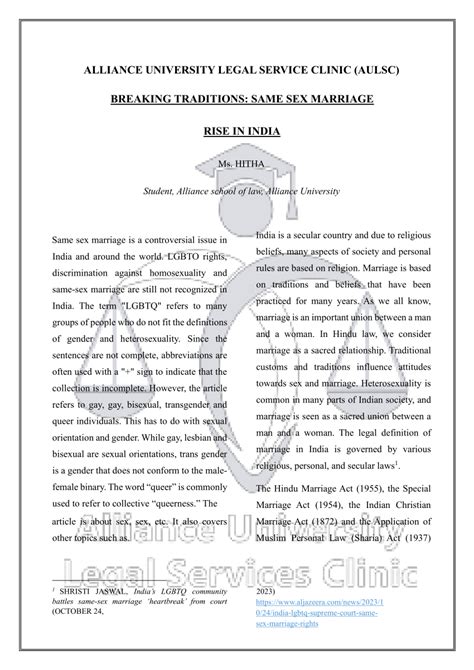 Pdf Breaking Traditions Same Sex Marriage Rise In India