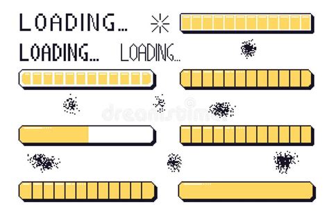 Pixel Art Bar Progress Stock Illustrations 388 Pixel Art Bar Progress
