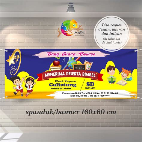 Spanduk Banner Bimbel Spanduk Bimbel Bimbingan Belajar Free Desain Lazada Indonesia