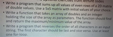 Solved Write A Program That Sums Up All Values Of Even