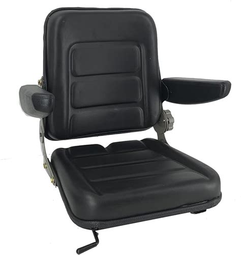 Amazon SOFEDY ユニバーサルフォークリフトシート PVCトラクターシート 調節可能な芝刈り機シート 折りたたみ式シート アームレスト シートスイッチ付き 15 4インチ x