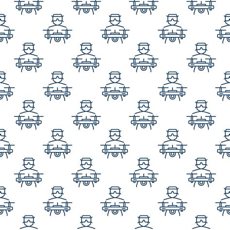 Premium Vector Man And Fpv Drone Vector Concept Linear Seamless Pattern