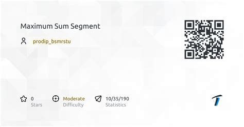 Maximum Sum Segment Toph