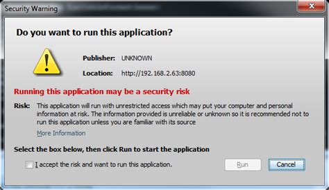 How To Disable Java Portable Security Warning Once For All Stack