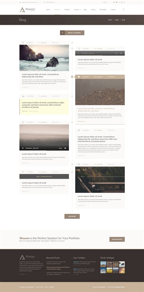 Waxom Clean And Universal Psd Template By Themefire Themeforest