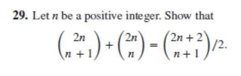 Solved 29 Let N Be A Positive Integer Show That 2n