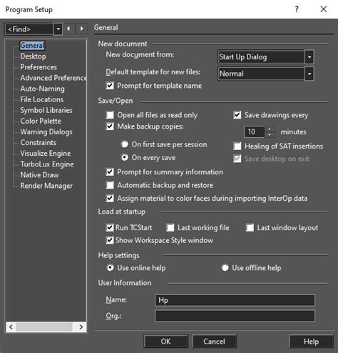 Program Setup Turbocad 2023 Userguide