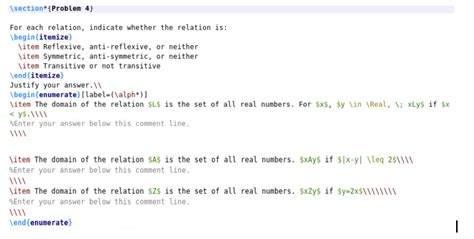 for each relation indicate whether the relation is