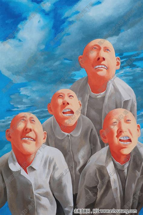 方力钧高清作品31下载 名画油画网