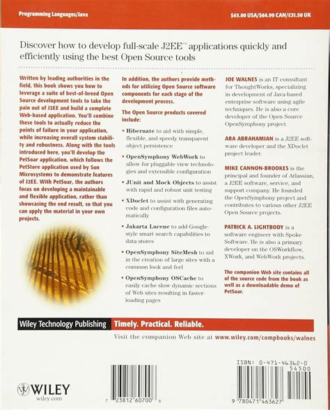 Java Open Source Programming With Xdoclet Junit Webwork More Books