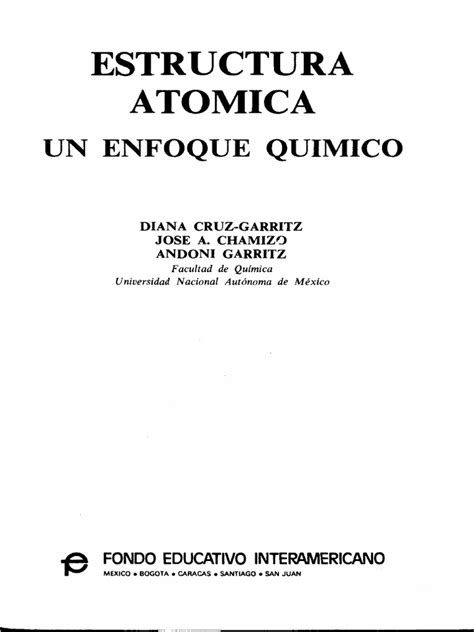 Chamizo Quimica General Estructura Atomica Un Enfoque Quimico 1986