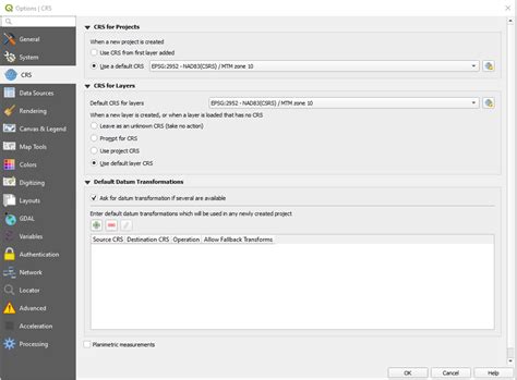 Coordinate System QGIS 3 12 Setting Project Default CRS Causes Ballpark Transform