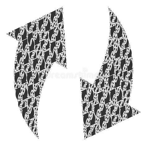 Refresh Recursion Composition Of Itself Icons Stock Vector