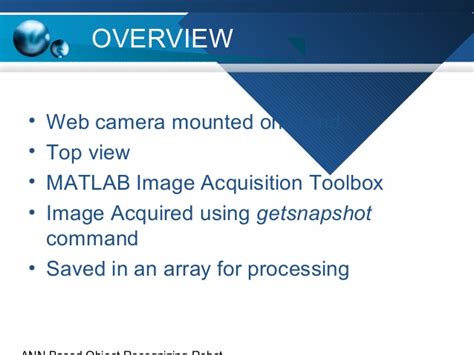 Artificial Neural Network Based Object Recognizing Robot