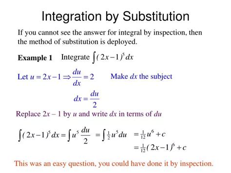 ppt integration by substitution powerpoint presentation free