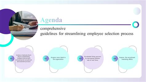 Agenda Comprehensive Guidelines For Streamlining Employee Selection Process Ppt Presentation