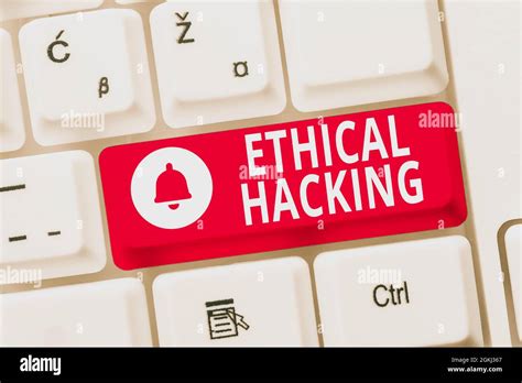 Writing Displaying Text Ethical Hacking Concept Meaning Act Of
