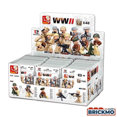 Sluban WWII World War 2 Minifiguren Display 48 Stück M38-B0580 ...