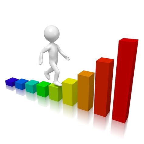 Premium Photo Cartoon Character And Bar Chart