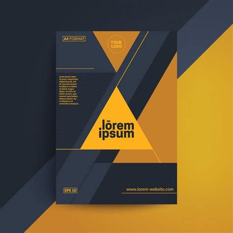 طراحی جلد هندسی طراحی متریال قالب A4 برای بروشور مجله گزارش سالانه پوستر بروشور و غیره 1337086