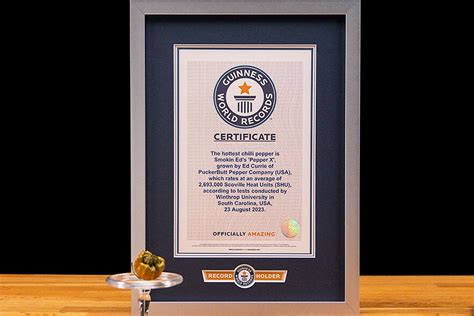 Guinness World Records Crowns A New Hottest Pepper Pepper X