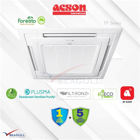 Wi Fi Acson Ceiling Cassette Non Inverter A3ck20ff Series R32 20hp
