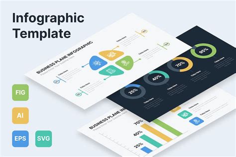Инфографика бизнес самолета Infographics Включая инфографика и график Envato Elements