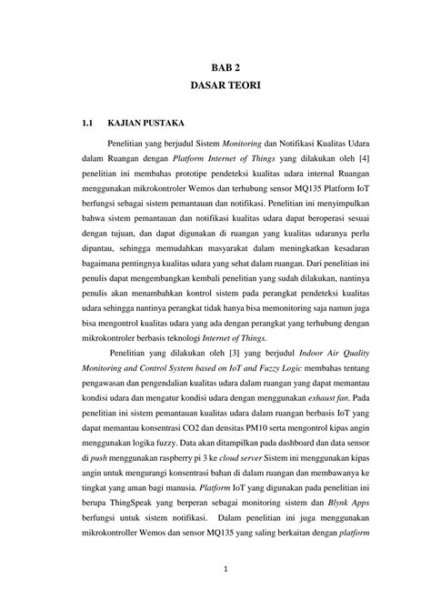 Solution Sistem Pengendalian Dan Monitoring Kualitas Udara Dalam Ruangan Menggunakan Air