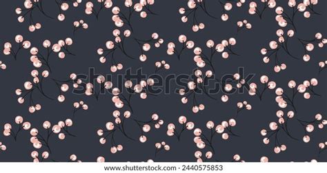 Abstract Simple Tiny Branches Shapes Berries Stock Vector Royalty Free 2440575853 Shutterstock